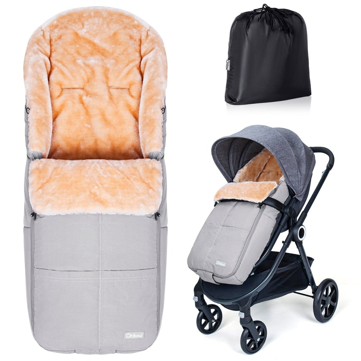 Luxury Baby Stroller Sleeping Bag | Black